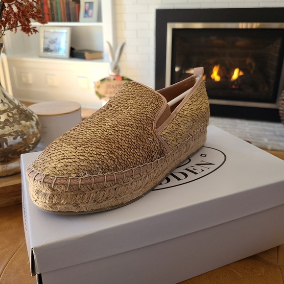 Steve Madden | Shoes | New In Box Steve Madsen Gold Sequin Espadrille ...